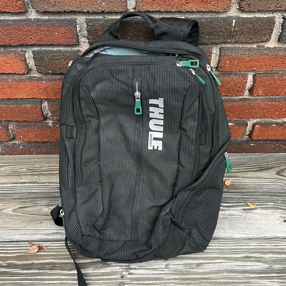 Thule | Bags | Thule Black And Teal Backpack | Poshmark